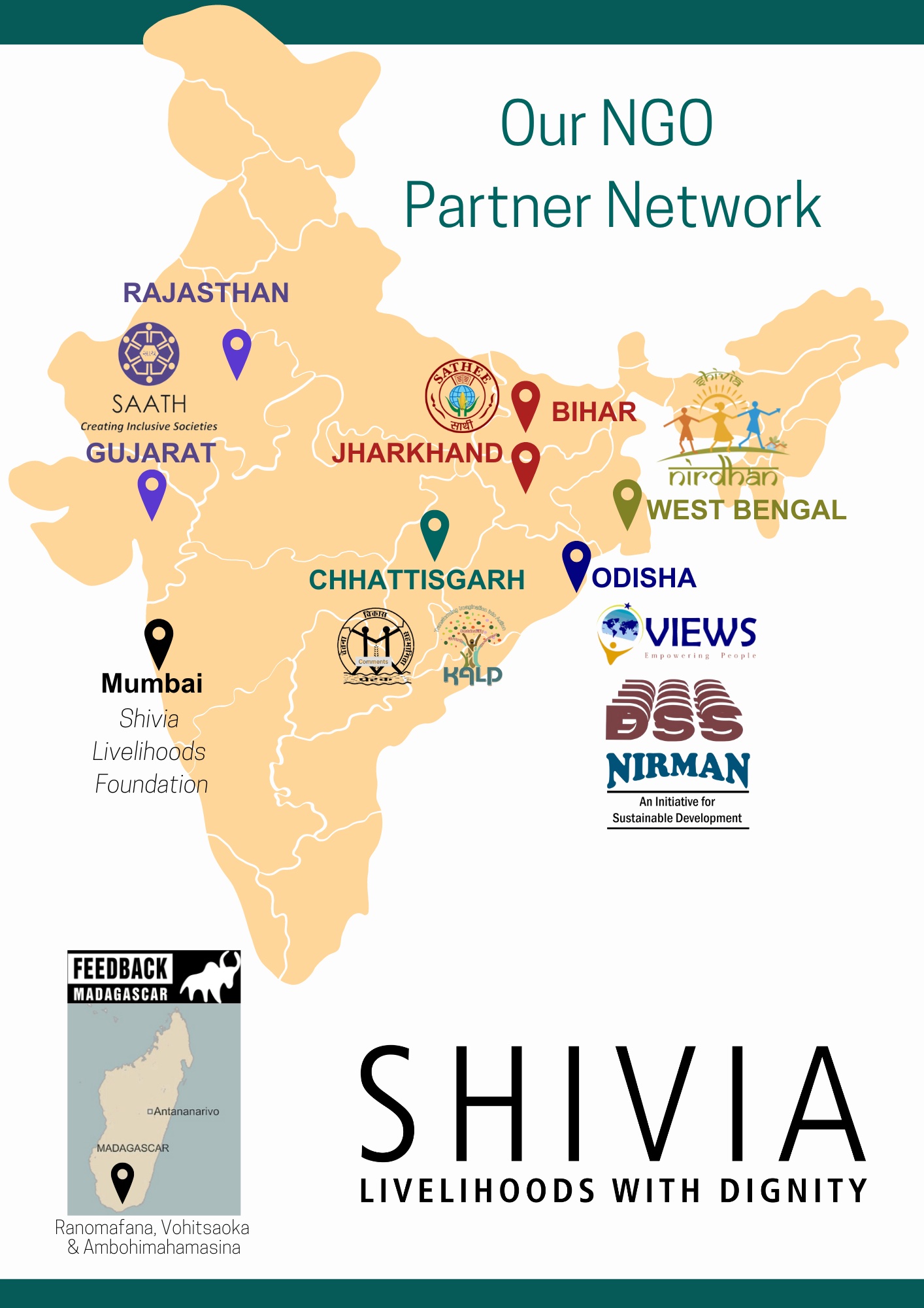 Our NGO Partners Map – Shivia